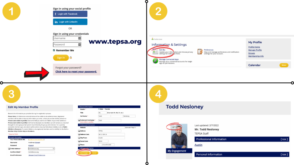 Update Your TEPSA Profile - TEPSA